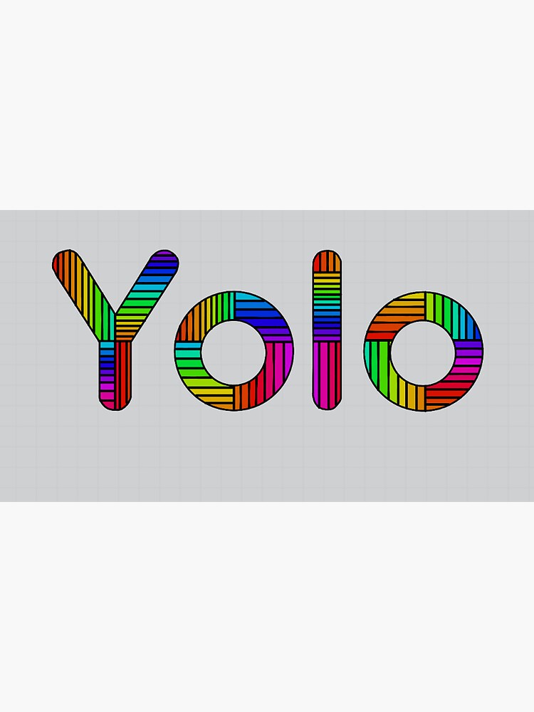 "Rainbow YOLO sticker" Sticker for Sale by JulieKronborg | Redbubble
