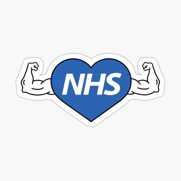 "Thank you NHS*" Sticker for Sale by RikkasRiginals | Redbubble