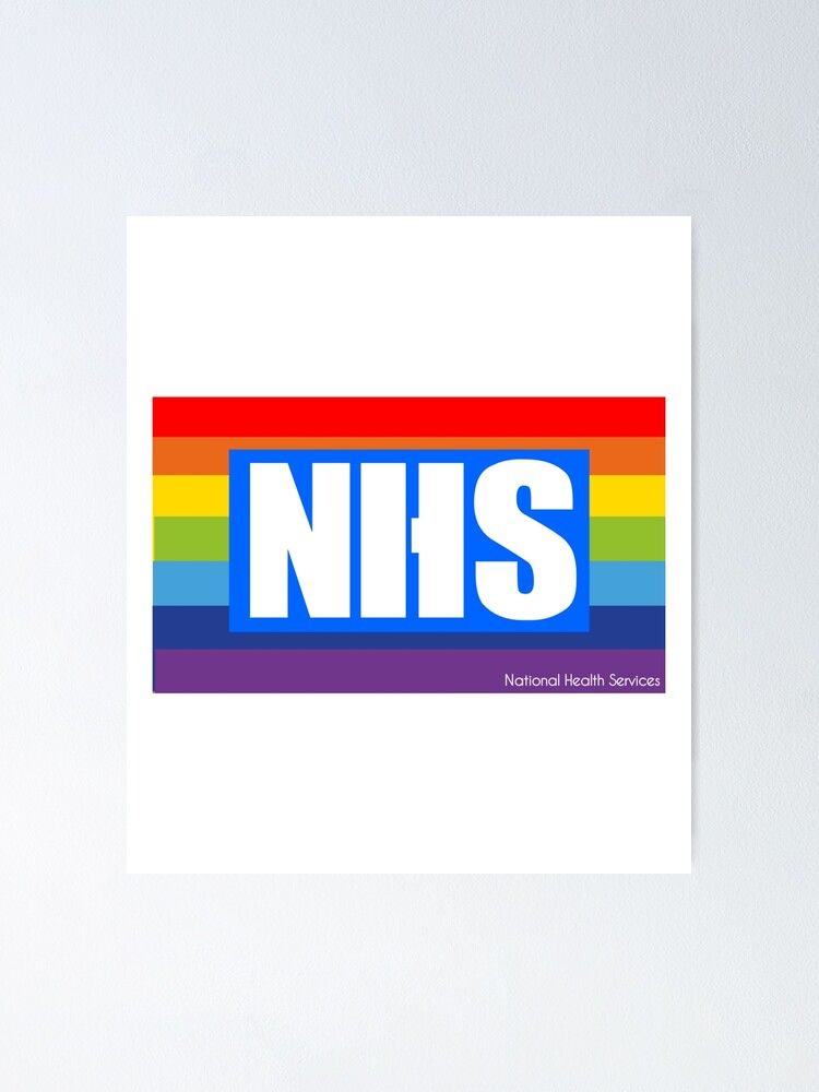 "National Health Service rainbow logo nhs" Poster for Sale by ...