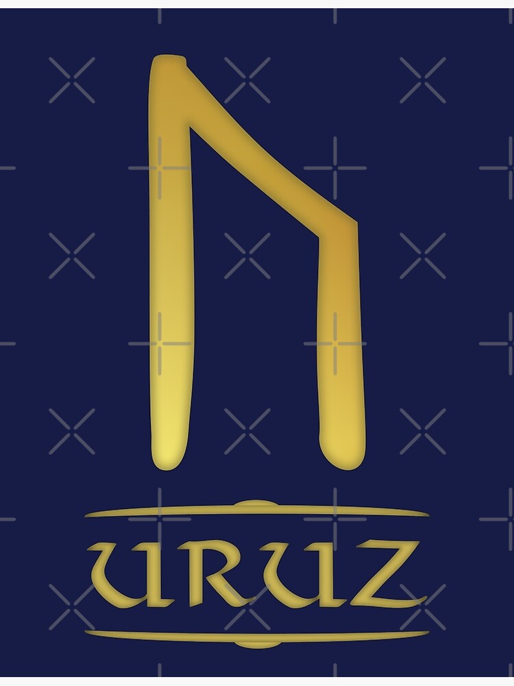 "Uruz - Rune / Older Futhark / Sequence of 24 runes" Poster by ...