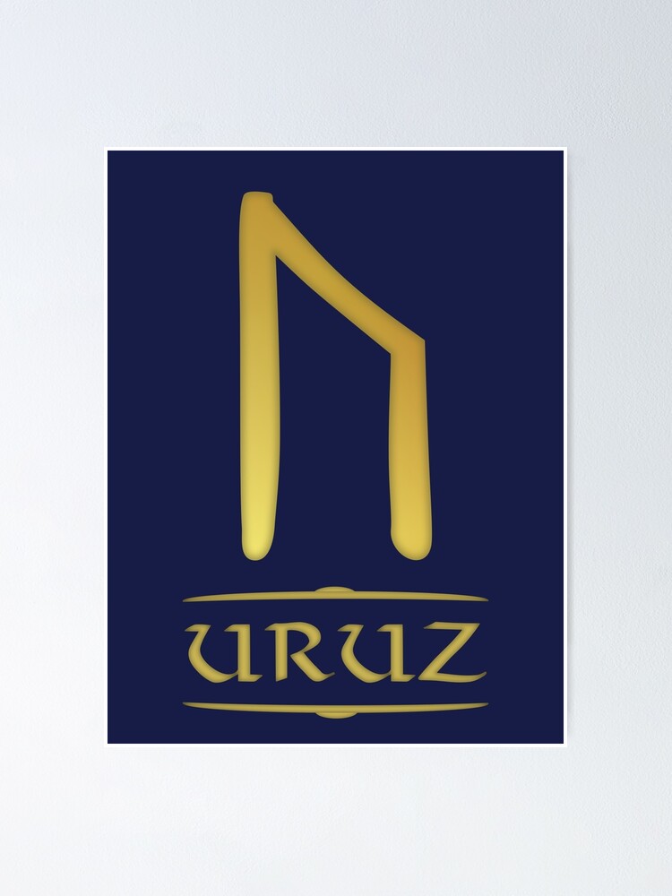 "Uruz - Rune / Older Futhark / Sequence of 24 runes" Poster by ...