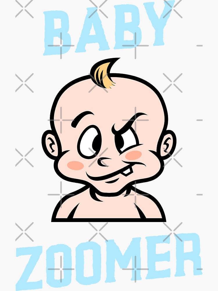 "Baby Zoomer - Zoom funny design" Sticker for Sale by CLPDesignLab ...