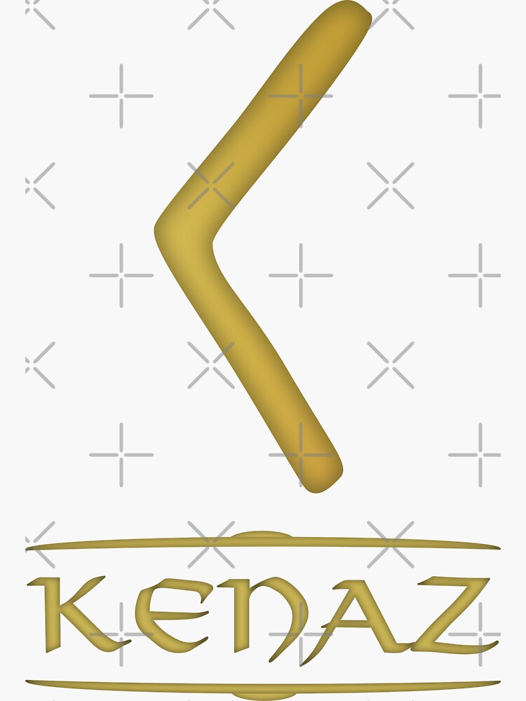 "Kenaz - Rune / Older Futhark / Series of 24 runes" Sticker for Sale by ...