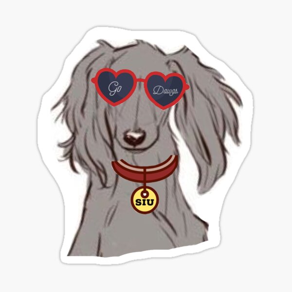 "SIU saluki " Sticker for Sale by Mackenzie Everett | Redbubble