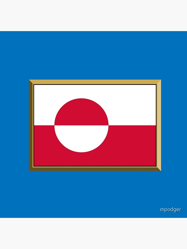 "Greenland Flag Gifts, Stickers and Products" Acrylic Block by mpodger ...