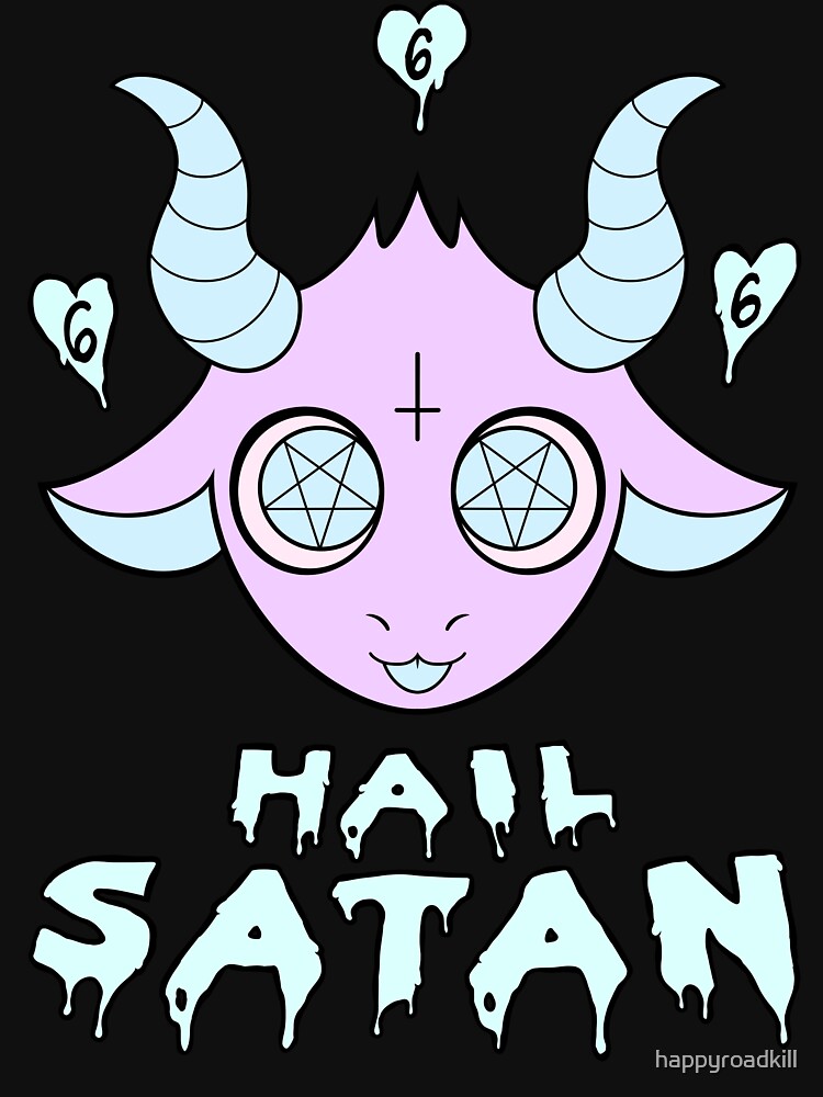 "All Hail Pastel Goth Satan 666" T-shirt for Sale by happyroadkill ...