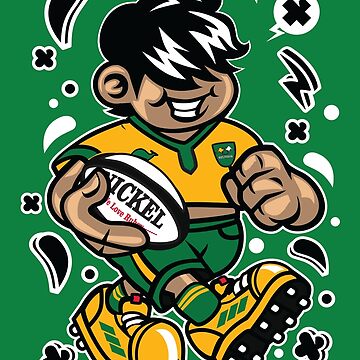 "Australia Rugby T-shirt - Funny Aussie / Ozzie Cartoon Character ...