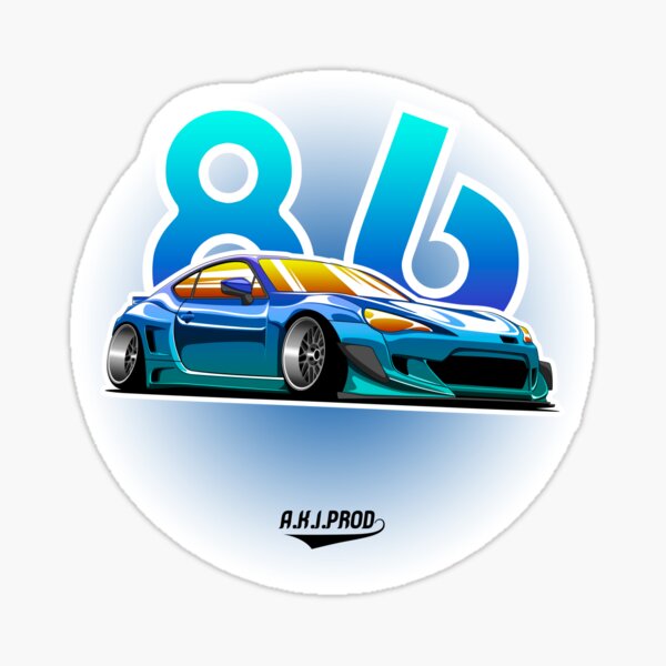 "Toyota GT-86" Sticker for Sale by AKIProduction | Redbubble