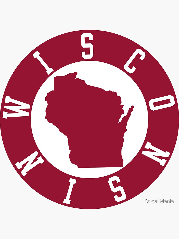 "Wisconsin State Outline Decal" Sticker for Sale by zsonn | Redbubble