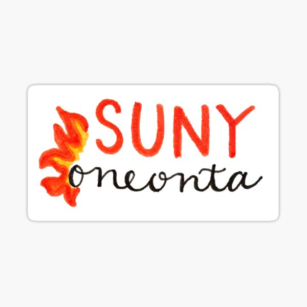 "SUNY Oneonta" Sticker for Sale by nicolecella98 | Redbubble