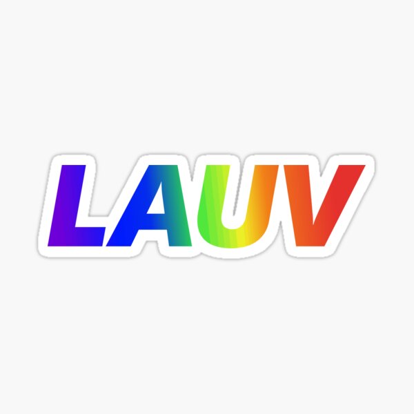 "Lauv Rainbow Logo" Sticker by EdenWorldWide | Redbubble