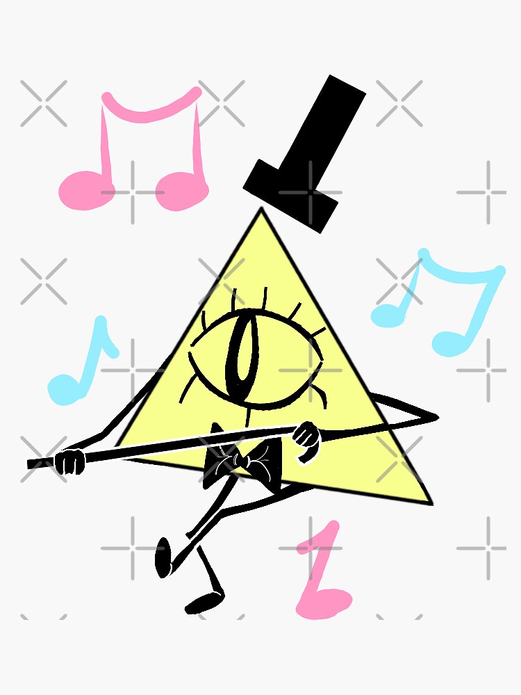 "Dancing Bill Cipher" Sticker for Sale by VintageVines | Redbubble