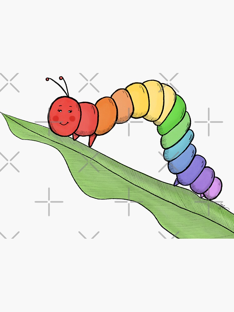 "Caterpillar" Sticker by jacquelyncarter | Redbubble