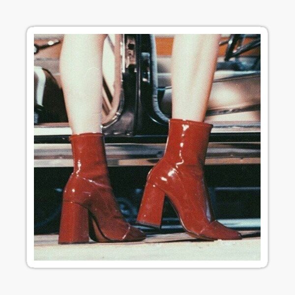 "Red Boots Aesthetic" Sticker by C-Early | Redbubble