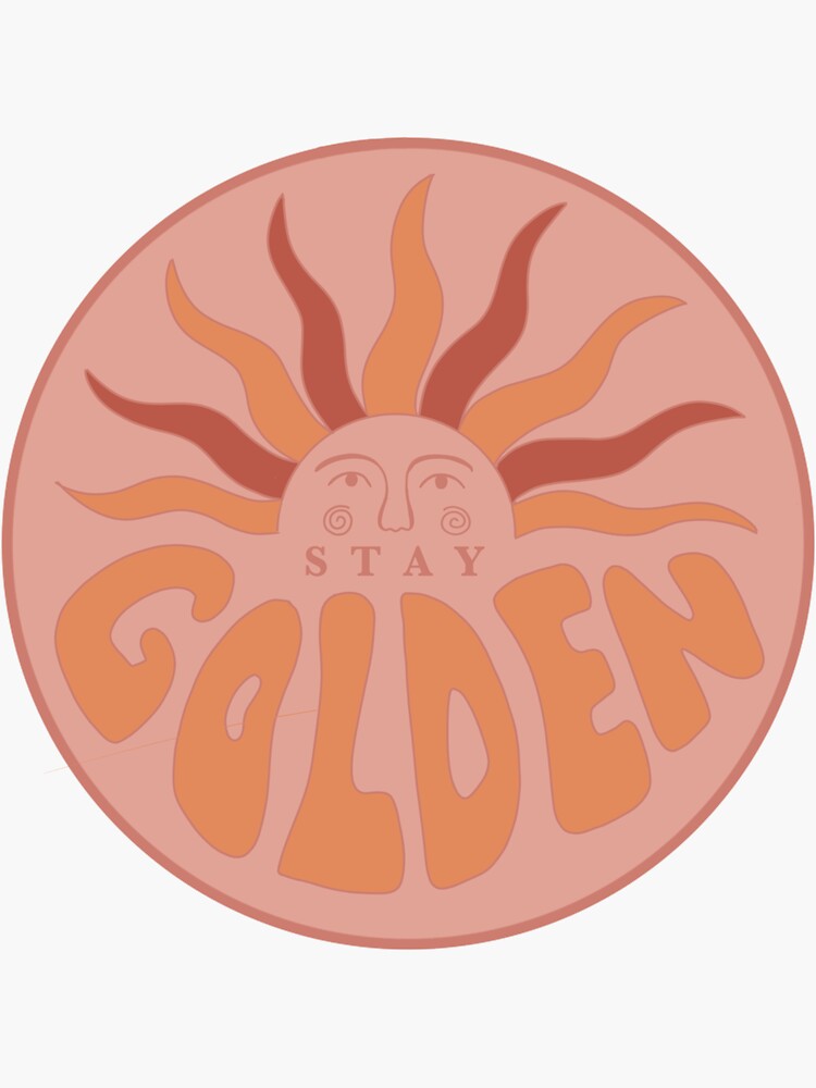 "Stay Golden Sun" Sticker by emilyfazi | Redbubble