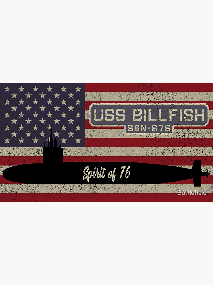 Pegatina «USS Billfish SSN-676 Clase de esturión Ataque nuclear ...
