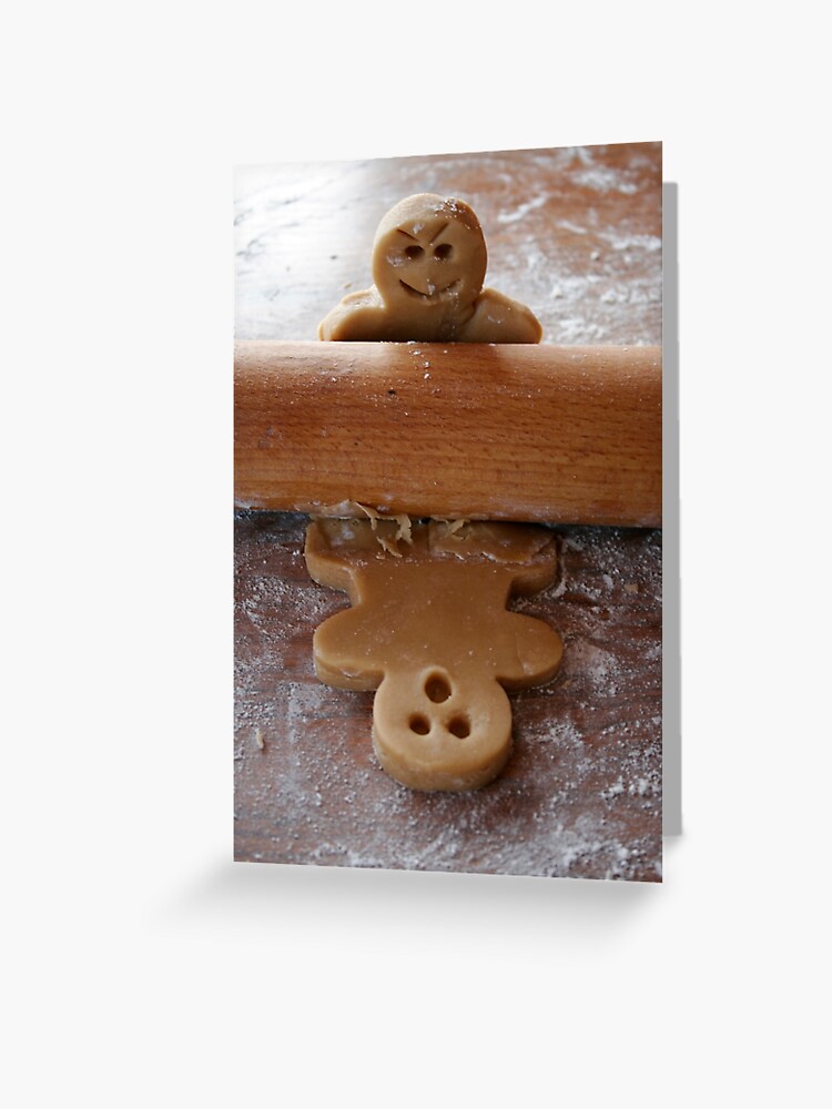 "Cute food, gingerbread man" Greeting Card for Sale by littlegreennote ...