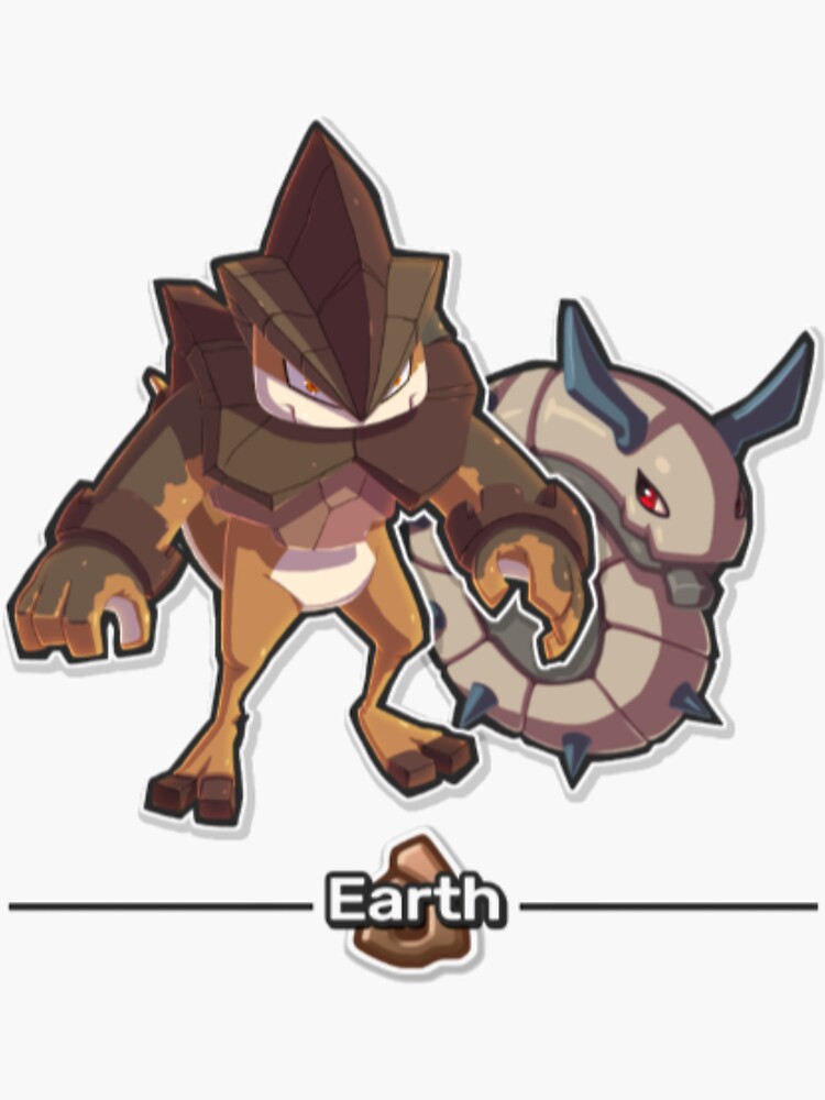 "Temtem Earth Type Art" Sticker for Sale by ulitau | Redbubble