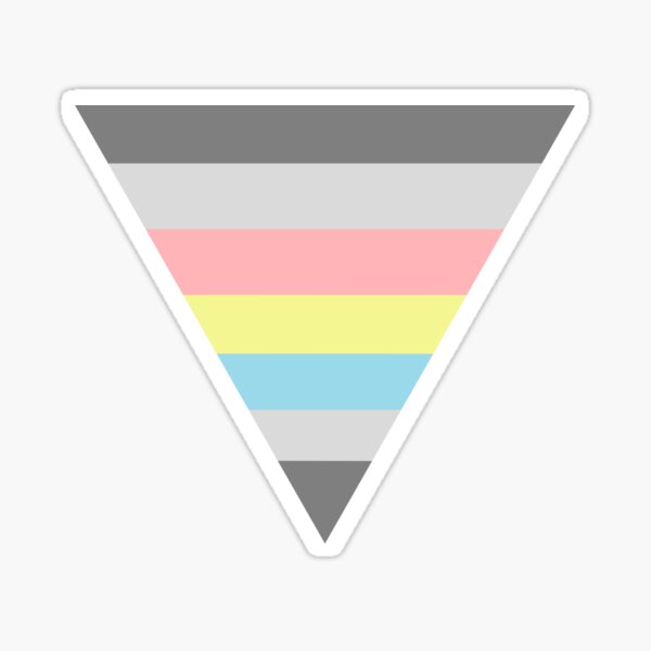 "Demiflux Pride Triangle" Sticker by samdafurry | Redbubble