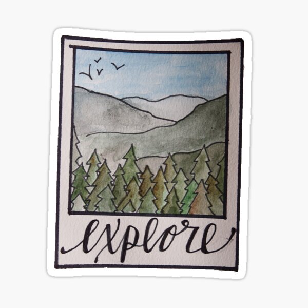 "Explore the Outdoors" Sticker for Sale by ClearSkyDesigns | Redbubble