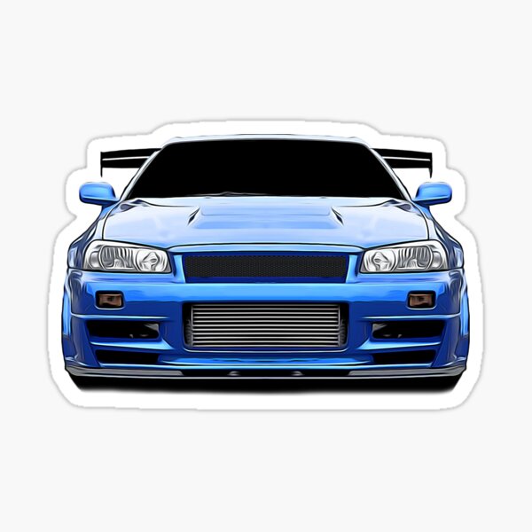 "Bayside Blue 1998 Skyline GTR V-spec " Sticker for Sale by ...