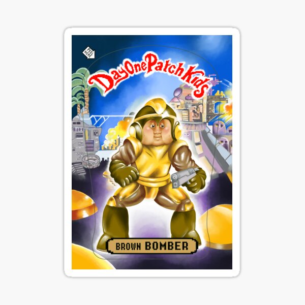 "Day One Patch Kids 029 ( Brown Bomber )" Sticker by DOPK | Redbubble