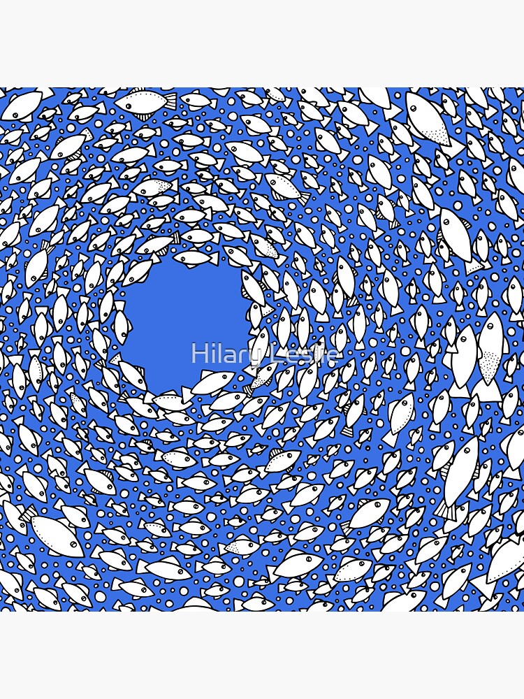 "School of Fish || Pattern || Abstract Animals" Sticker for Sale by ...