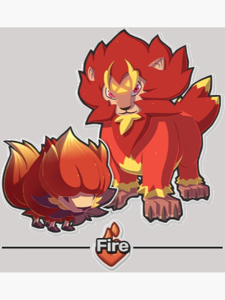 "Temtem Fire Type Art" Photographic Print by ulitau | Redbubble