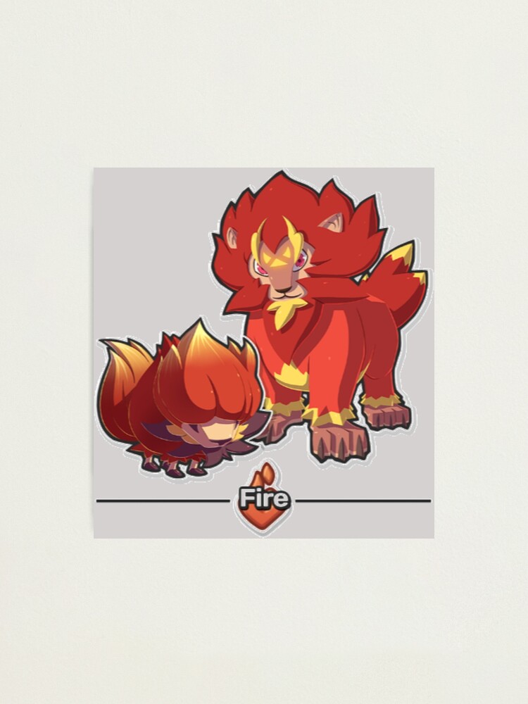 "Temtem Fire Type Art" Photographic Print by ulitau | Redbubble