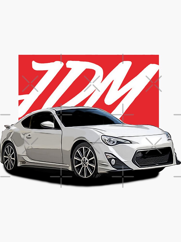 "White 2016 GT86 Coupe Front Isometric" Sticker for Sale by ...