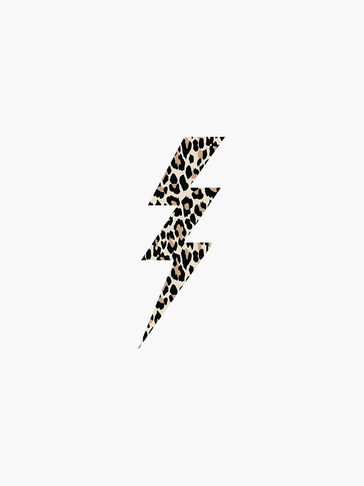"leopard print lightning bolt" Sticker for Sale by mahayes | Redbubble