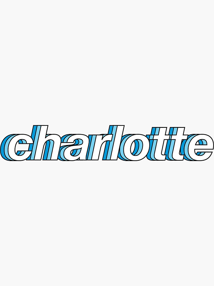 "charlotte" Sticker for Sale by reaganhall18 | Redbubble