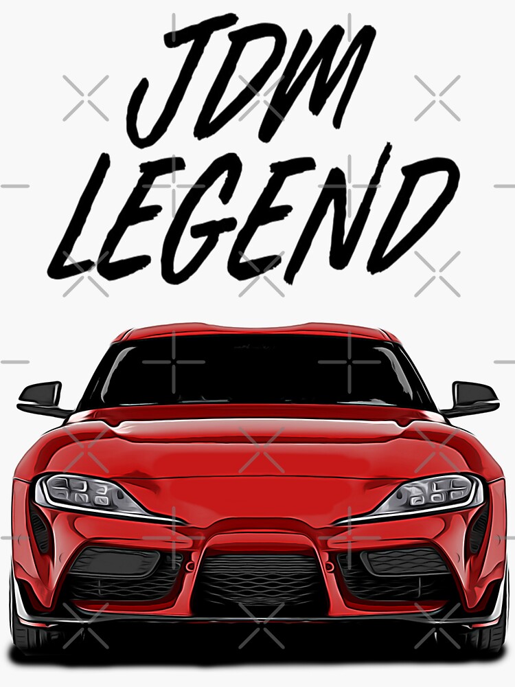 "Red MK5 Supra JDM Legend" Sticker for Sale by keithlow1998 | Redbubble