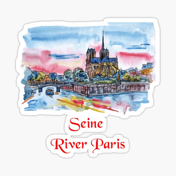 "Paris France Seine River" Sticker for Sale by joseech | Redbubble