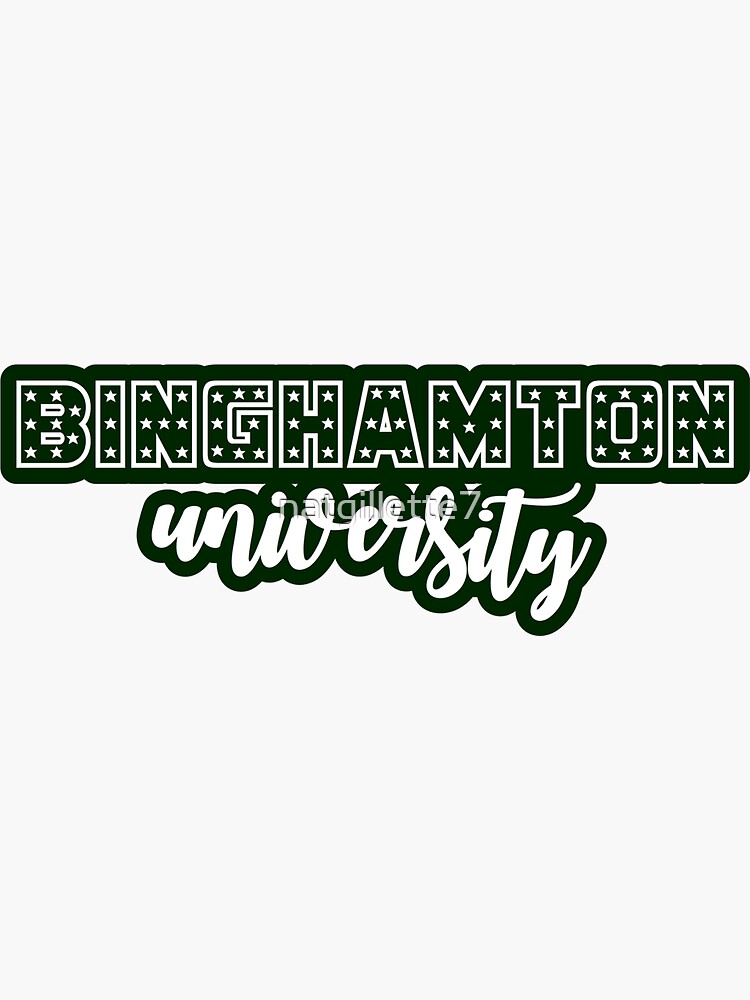 "Binghamton University" Sticker for Sale by natgillette7 | Redbubble