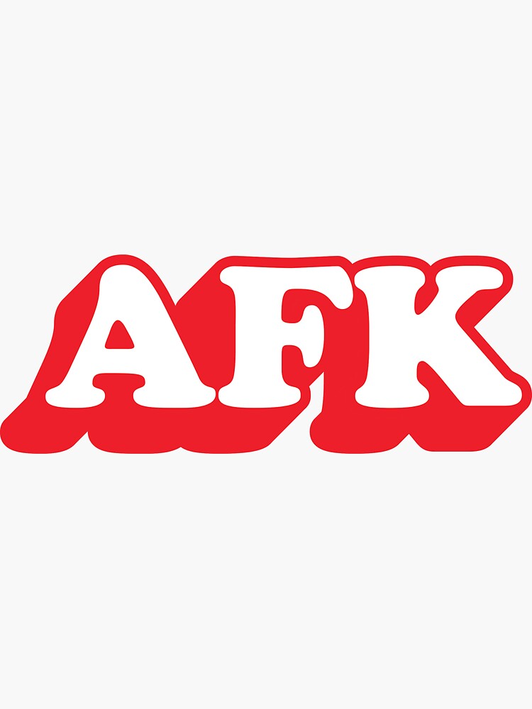"AFK" Sticker for Sale by asymmetrickid | Redbubble
