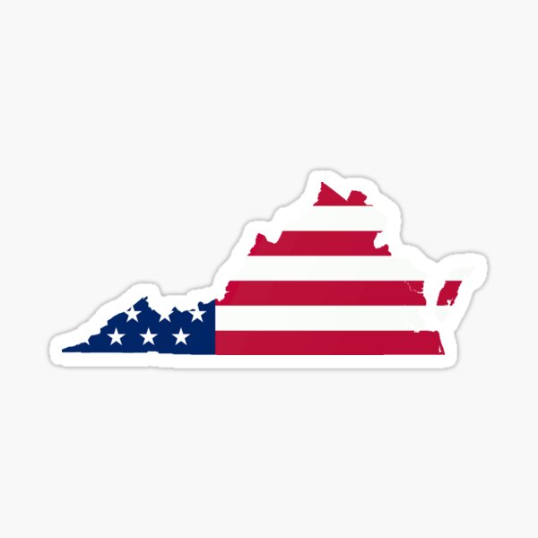 "Virginia American Flag" Sticker by alligood3 | Redbubble