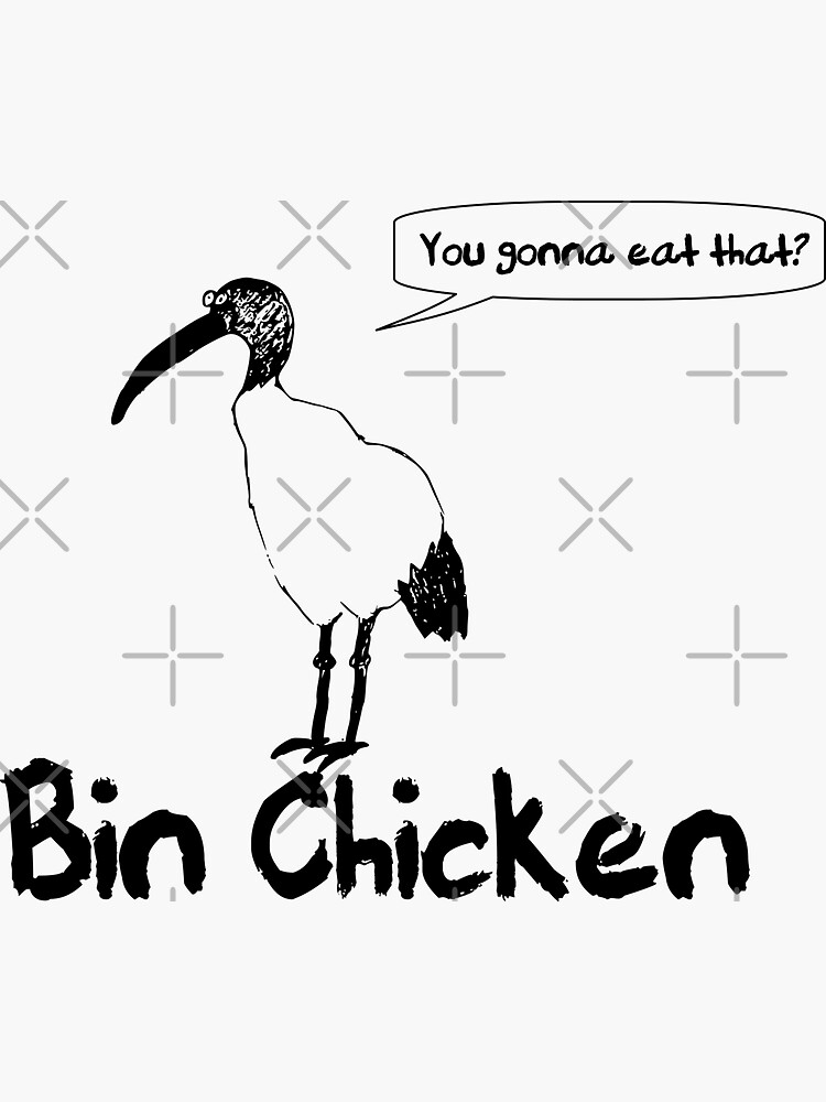 "Bin Chicken " Sticker for Sale by McBinChicken | Redbubble