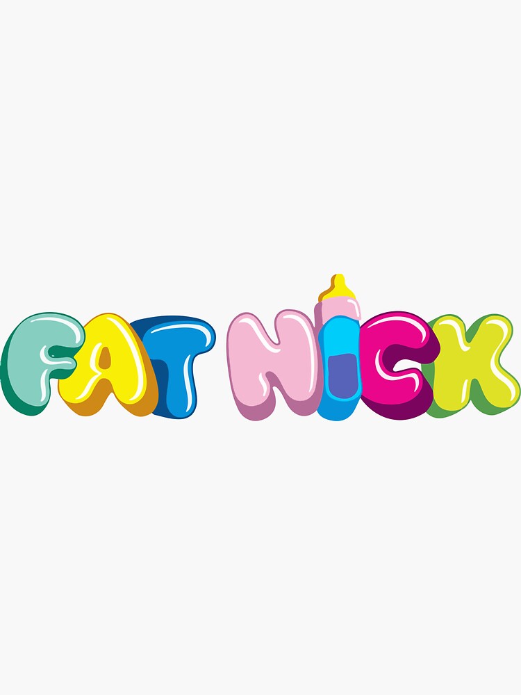 "FAT NICK LOGO" Sticker by Dashysprintshop | Redbubble