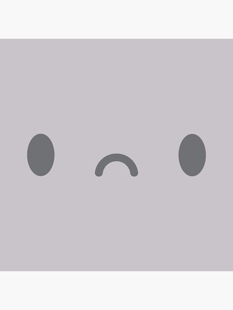"Grey Frown Guy Thinking" Sticker by -Panda-Monium- | Redbubble