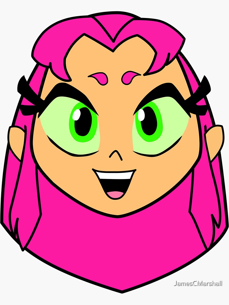 "Teen Titans´Starfire" Sticker by JamesCMarshall | Redbubble