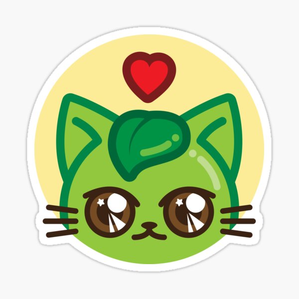 "Cat Bean Face" Sticker for Sale by catxbeans | Redbubble