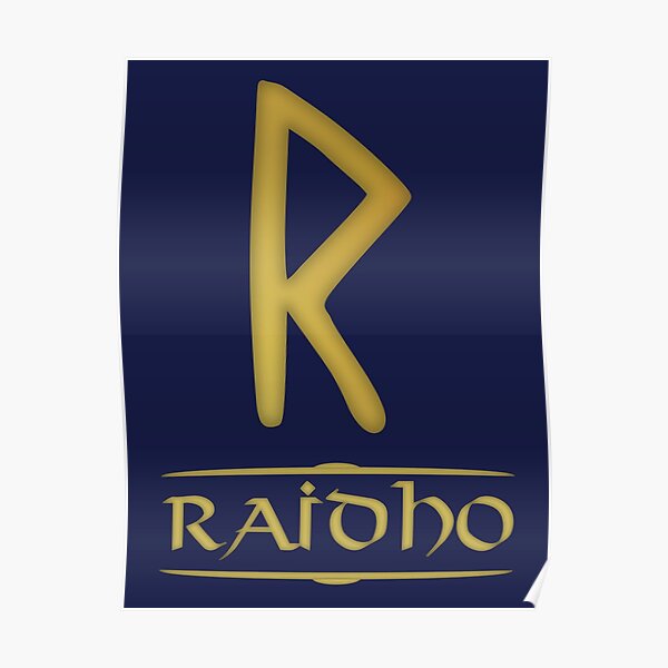 "Raidho - Rune / Older Futhark / Series of 24 runes" Poster for Sale by ...
