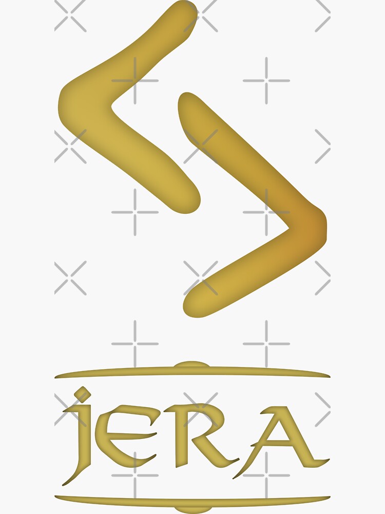 "Jera - Rune / Older Futhark / Series of 24 runes" Sticker by ...