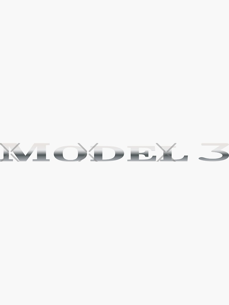 "Model 3 | Tesla Cars | Model 3 Badge" Sticker for Sale by ...