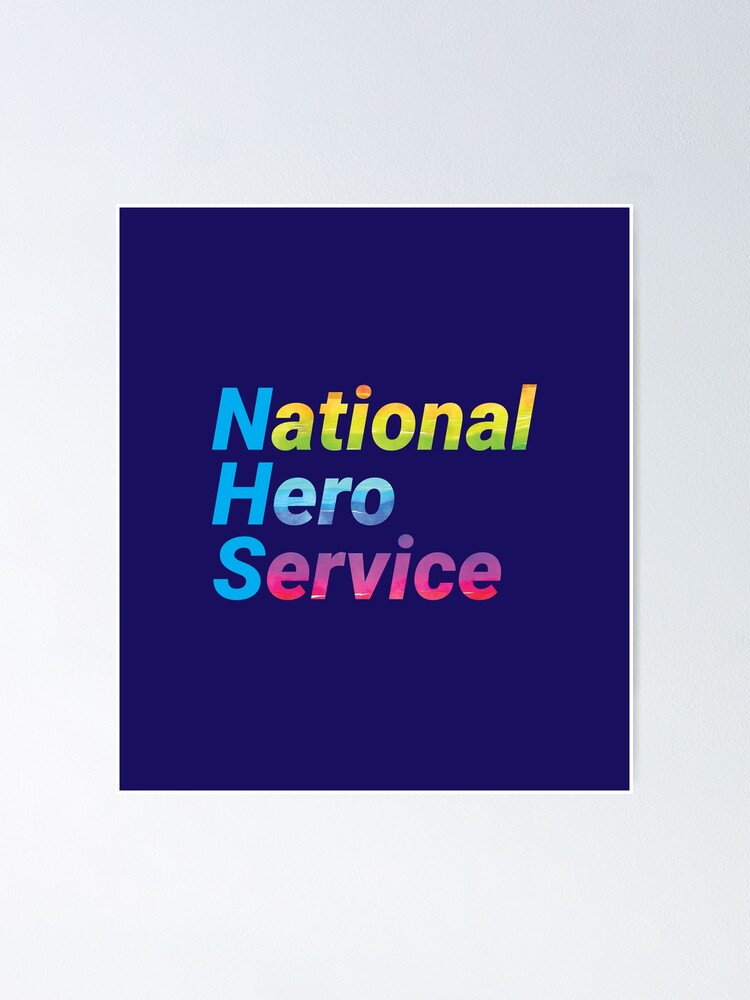 "National Hero Service - Rainbow" Poster by Civil-Woke | Redbubble