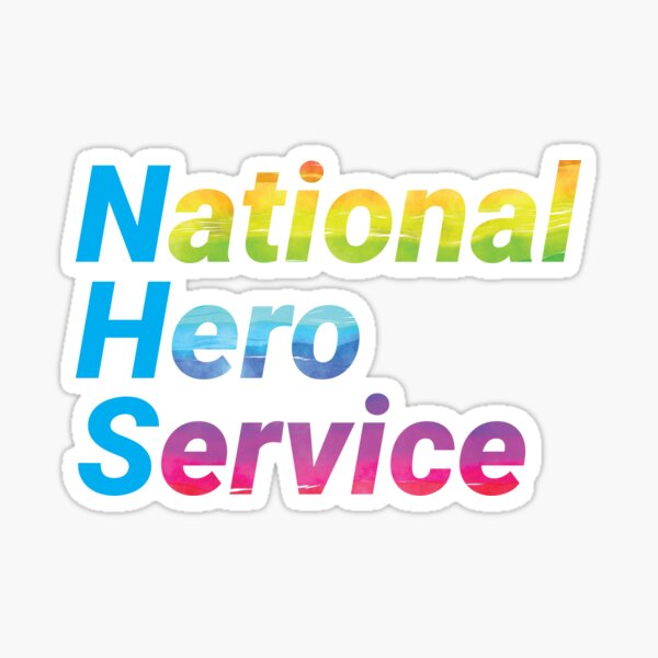 "National Hero Service - Rainbow" Sticker for Sale by Civil-Woke ...