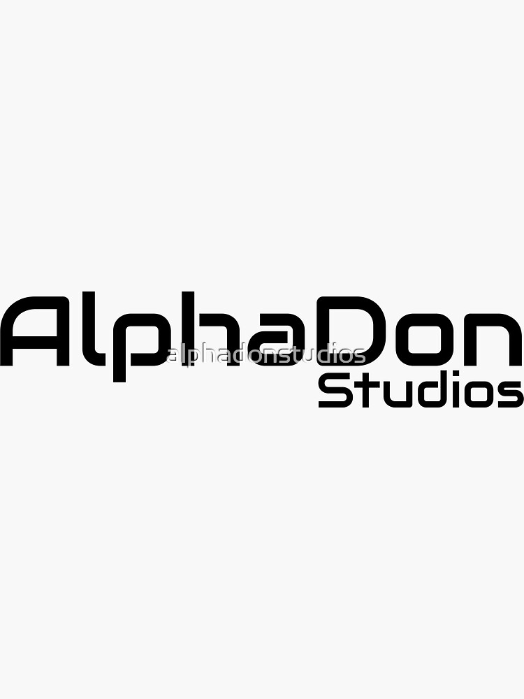 "AlphaDon Studios Company Logo " Sticker for Sale by alphadonstudios ...