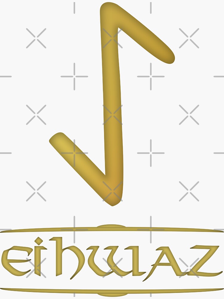 "Eihwaz - Rune / Older Futhark / Series of 24 runes" Sticker for Sale ...