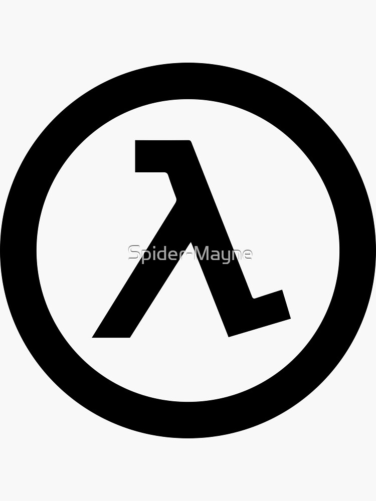 "Half Life Lambda Logo (orange background)" Sticker for Sale by Spider ...